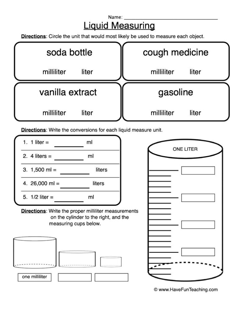 Volume Worksheets - Have Fun Teaching