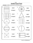 Equal Parts Fractions Worksheet - Have Fun Teaching