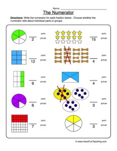 Writing Fractions Worksheet - Have Fun Teaching