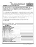 Executive Branch Worksheet - Have Fun Teaching