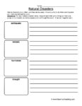 Natural Disasters Research Worksheet - Have Fun Teaching