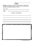 Poetry Response Worksheet - Have Fun Teaching