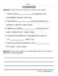Choosing the Correct Homophones Worksheet - Have Fun Teaching