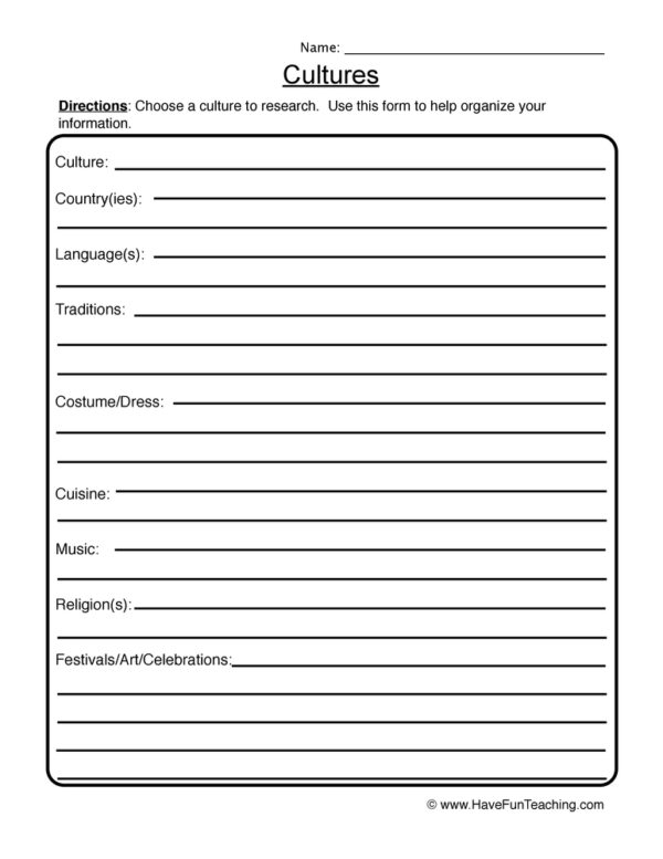 Community Worksheets - Have Fun Teaching