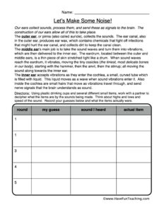 Sound Worksheets - Have Fun Teaching