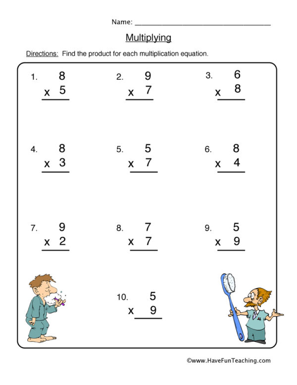 Multiplication Worksheet Have Fun Teaching Multiplication Worksheet Have Fun Teaching