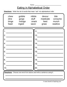 Alphabetical Order Worksheets - Have Fun Teaching