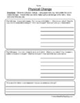 Physical Changes Observation Worksheet - Have Fun Teaching
