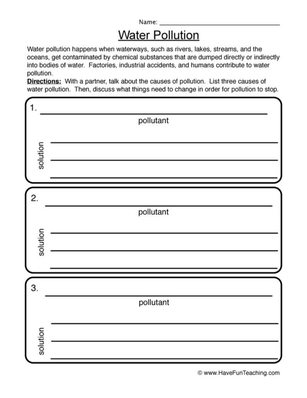 Environment Worksheets - Have Fun Teaching