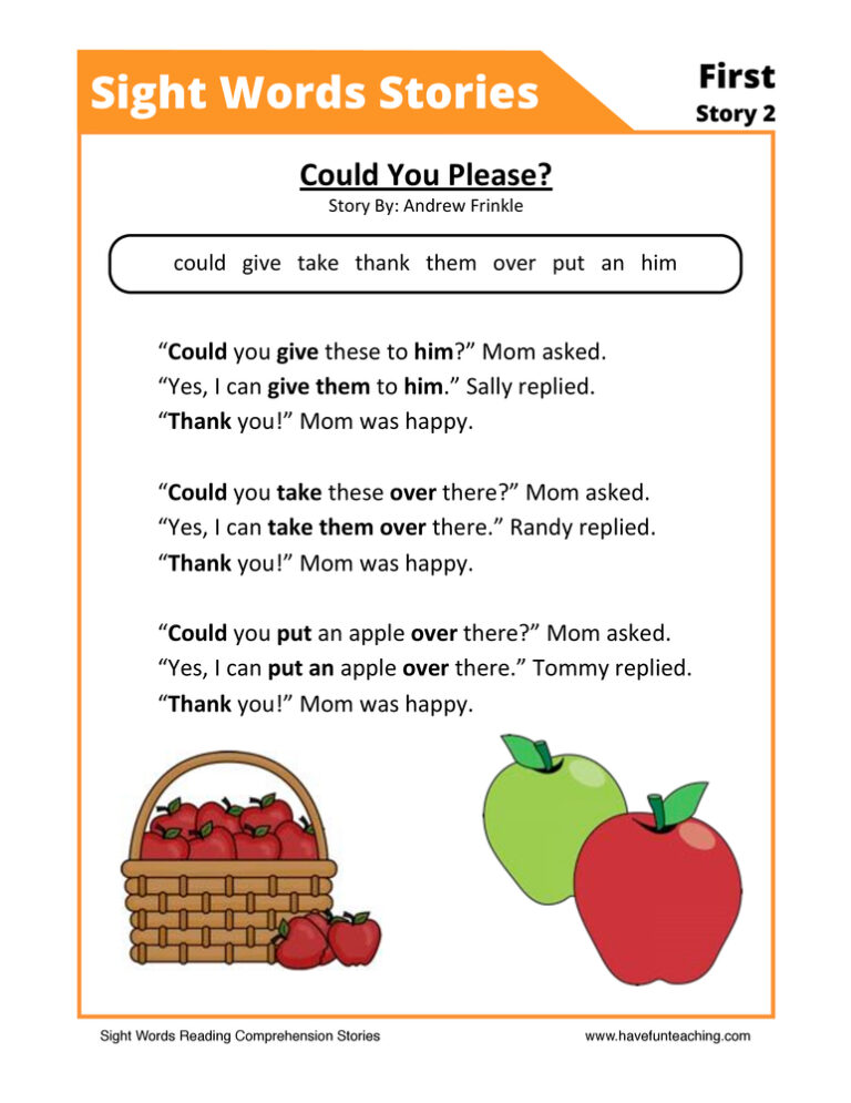 Sight Word Worksheets - Have Fun Teaching