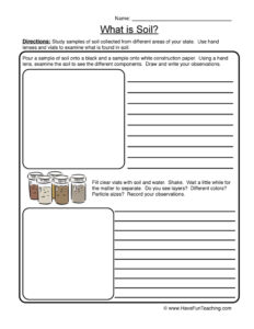 What is Soil? Worksheet - Have Fun Teaching