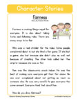 Fairness Character Reading Comprehension Worksheet - Have Fun Teaching