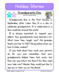 Grandparents Day Reading Comprehension Worksheet - Have Fun Teaching