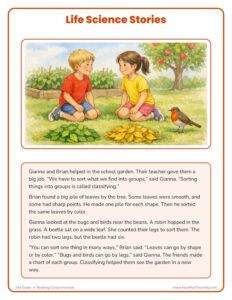 Classifying Life Science Reading Comprehension Worksheet - Have Fun ...