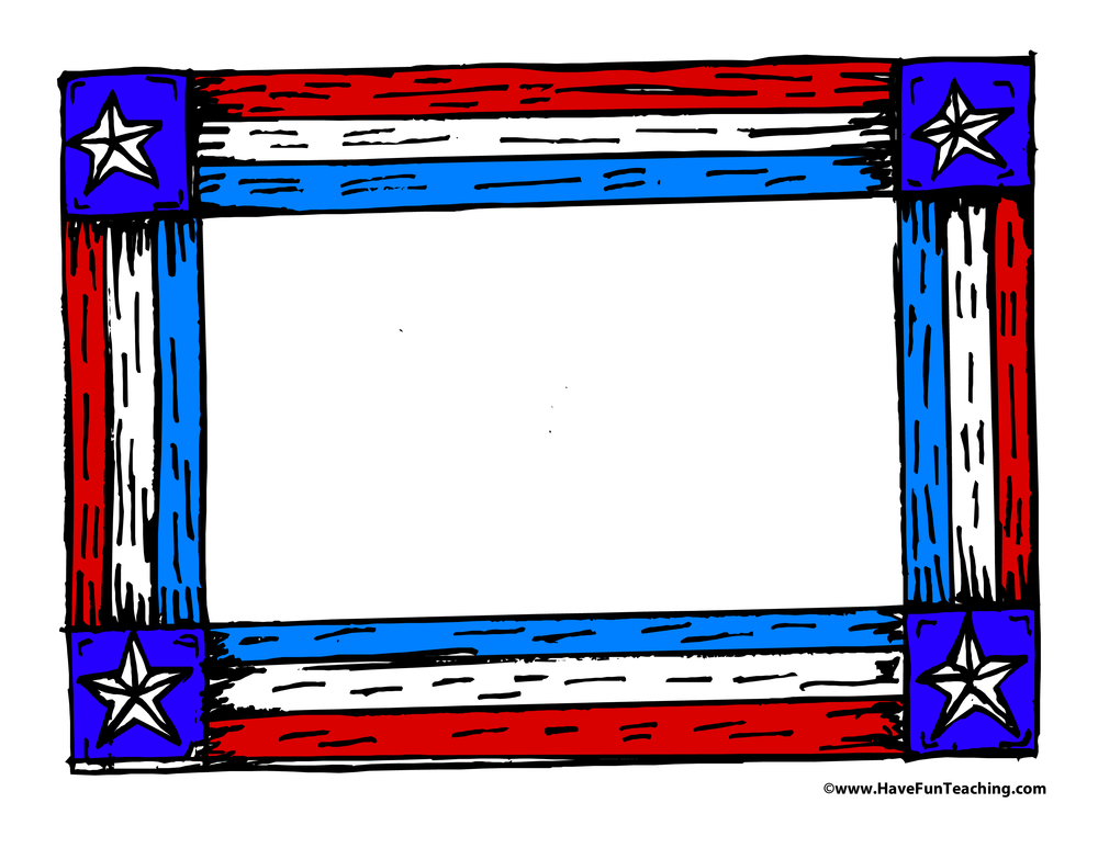 4th of July Red, White, and Blue Writing Paper - Have Fun Teaching