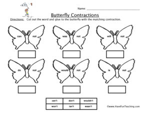 Contraction Worksheets - Have Fun Teaching