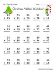 Christmas Double Digit Addition Worksheet - Have Fun Teaching