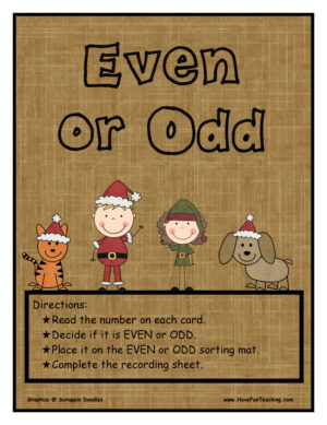 Even Or Odd Christmas Activity - Have Fun Teaching