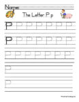 Letter P Handwriting Practice Worksheet - Have Fun Teaching
