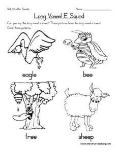 Long Vowel E Worksheet - Have Fun Teaching