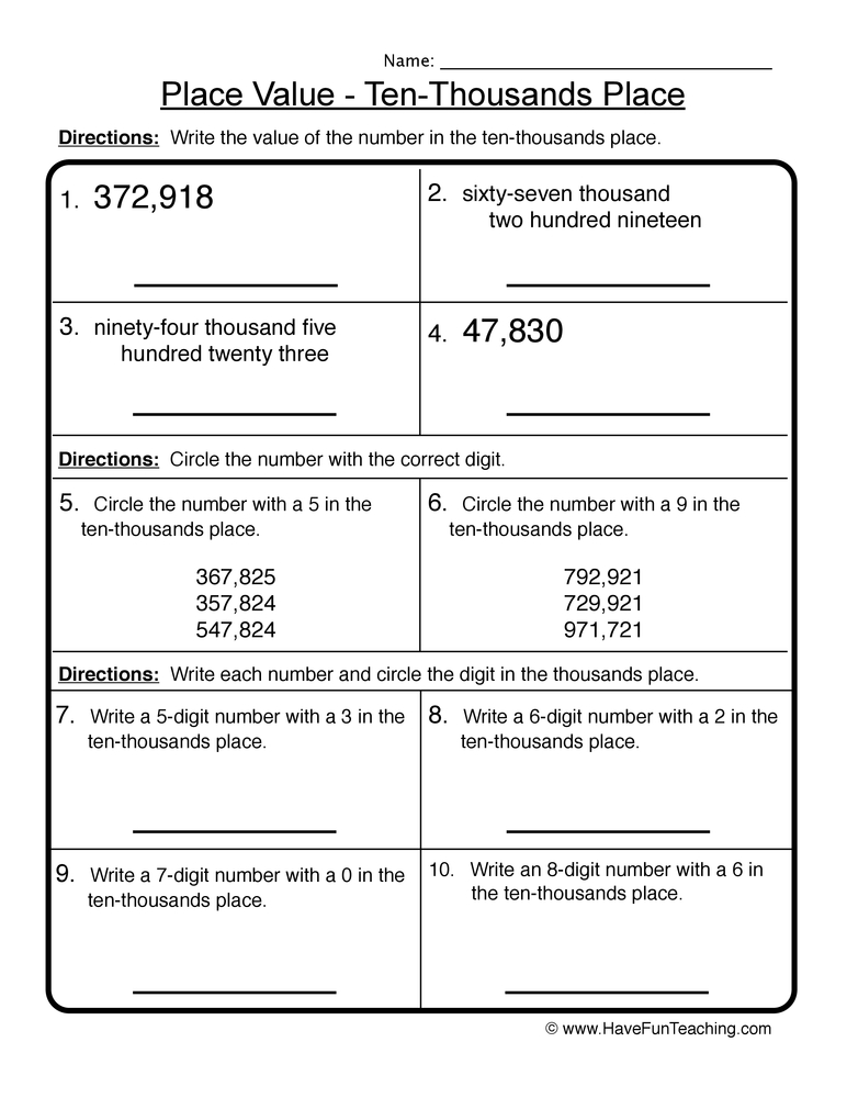 5th Grade Math Worksheets Place Value Printable Worksheets Math 5th 5th Grade Math Worksheets Place Value Printable Worksheets Math 5th