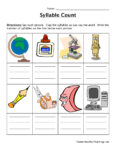 School Words Syllable Worksheet - Have Fun Teaching
