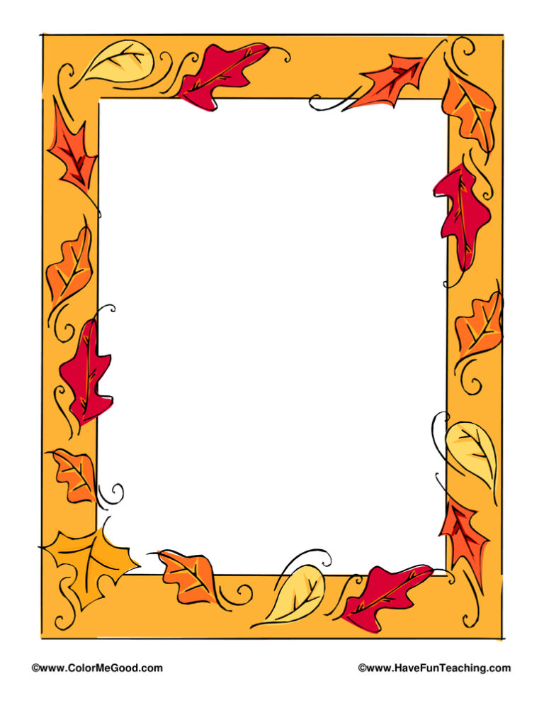 Thanksgiving Fall Leaves Writing Paper - Have Fun Teaching