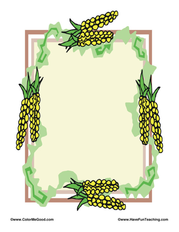 Thanksgiving Corn Writing Paper - Have Fun Teaching