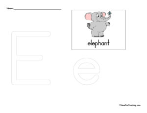 Letter E Tracing Worksheet - Have Fun Teaching