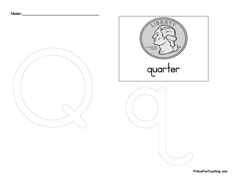 Letter Q Tracing Worksheet - Have Fun Teaching