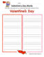 Valentine's Day Words Worksheet - Have Fun Teaching