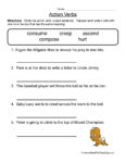 Vivid Verbs Worksheet - Have Fun Teaching