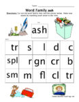 ASH Word Family Worksheet - Have Fun Teaching