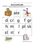 ATE Word Family Worksheet - Have Fun Teaching
