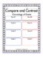 Compare and Contrast Chronology of Events Graphic Organizer Worksheet ...