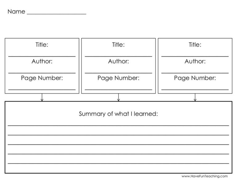 Comparing Three Texts Graphic Organizer Worksheet - Have Fun Teaching