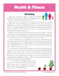 Growing Health and Fitness Reading Comprehension Worksheet - Have Fun ...