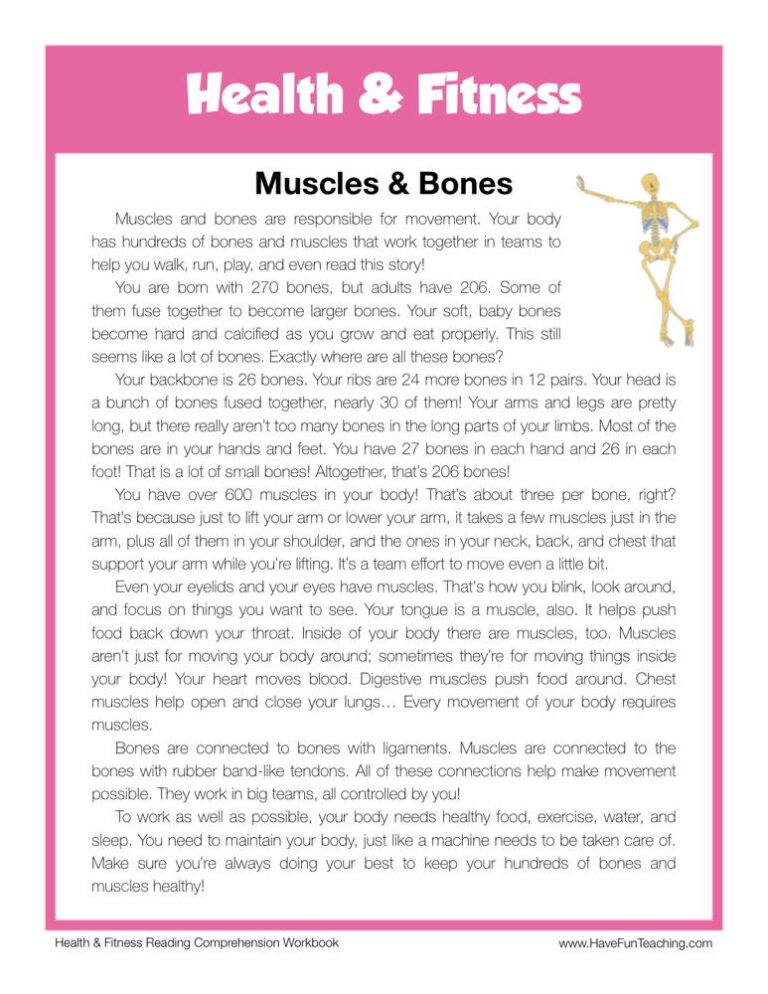 Fitness and Exercise Worksheets - Have Fun Teaching