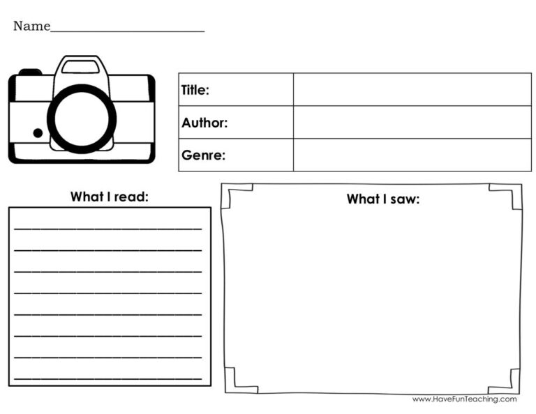 Reading Comprehension What I Read What I Saw Graphic Organizer ...