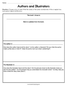 Author and Illustrators Worksheet - Have Fun Teaching