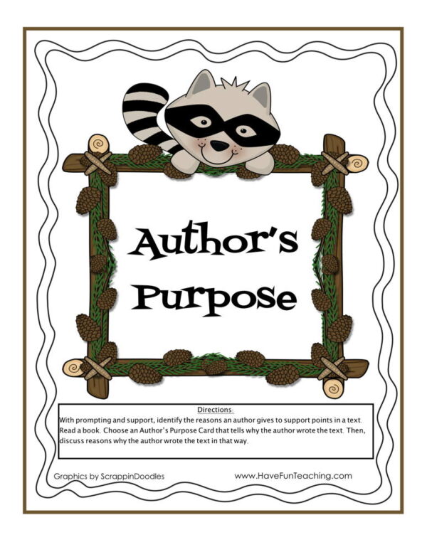 Authors Purpose Sorting Activity - Have Fun Teaching