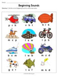 Beginning Sounds Transportation Worksheet - Have Fun Teaching