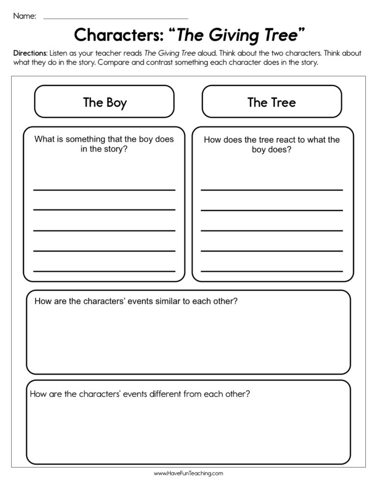 Tree Worksheets - Have Fun Teaching