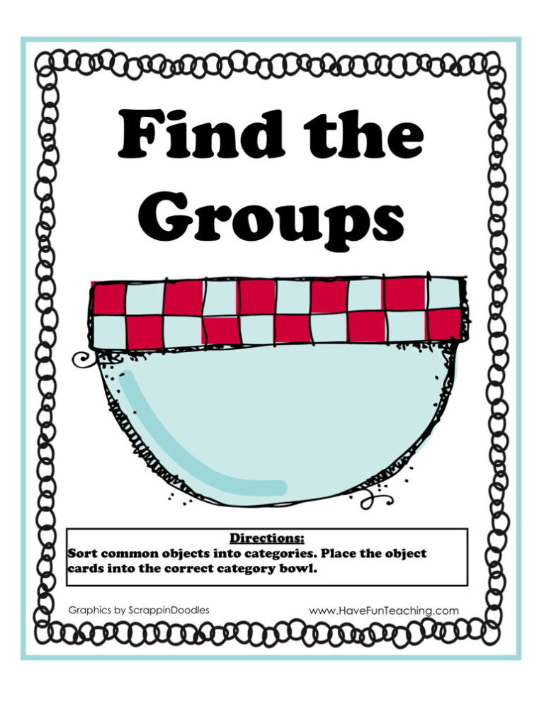 Find the Groups Grouping Activity - Have Fun Teaching