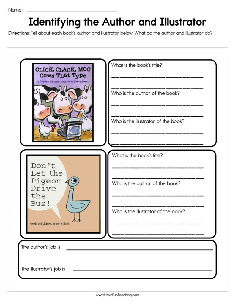 Author’s Purpose Worksheets - Have Fun Teaching