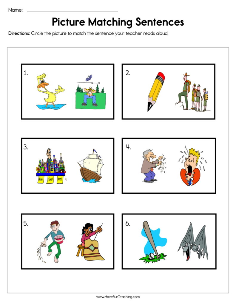 Sentence Worksheets - Have Fun Teaching