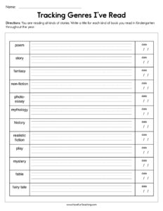 Genre Worksheets - Have Fun Teaching