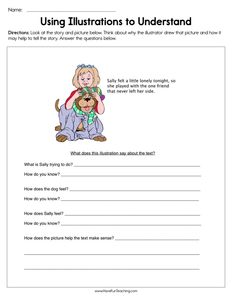 Using Illustrations to Understand Worksheet - Have Fun Teaching