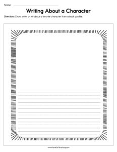 Writing about a Character Worksheet - Have Fun Teaching