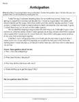 Anticipating Ask and Answer Questions Worksheet - Have Fun Teaching